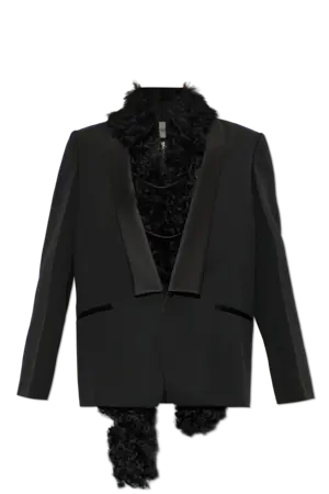 Fendi Wool Blazer With Pockets - Black