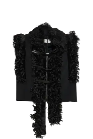 Fendi Wool Vest With Decorative Trim - Black