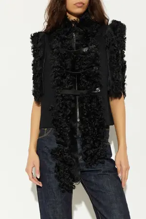 Fendi Wool Vest With Decorative Trim