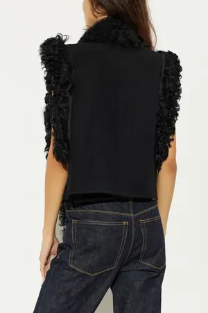 Fendi Wool Vest With Decorative Trim