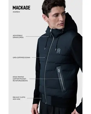 Mackage Andrew Mixed Media Light Down Jacket