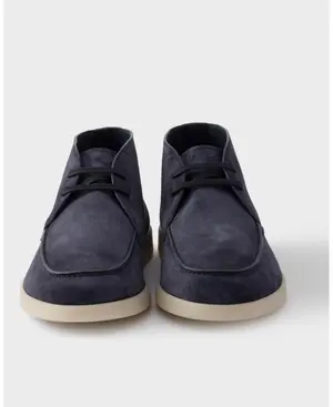 Prada Suede Chukka Boots - Navy