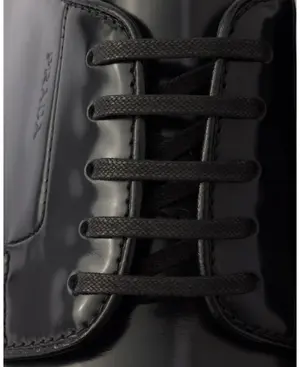 Prada Chocolate Brushed Leather Derby Shoes