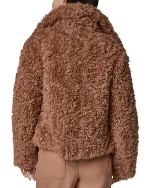 Donna Karan New York Faux Fur Open Front Jacket