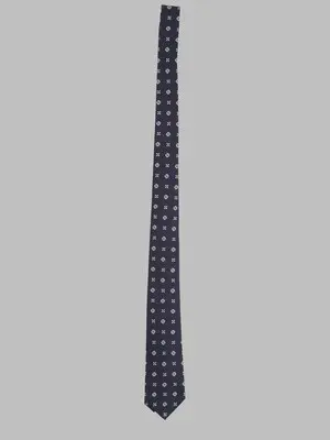 Saint Laurent Cravatta In Jacquard Di Seta - Blue