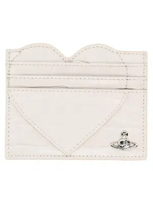 VIVIENNE WESTWOOD Portacarte "heart" Con Orb - Ivory