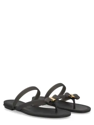 FERRAGAMO Sandalo "vara" Con Fiocco - Black