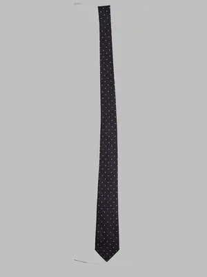 Saint Laurent Cravatta In Jacquard Di Seta - Blue