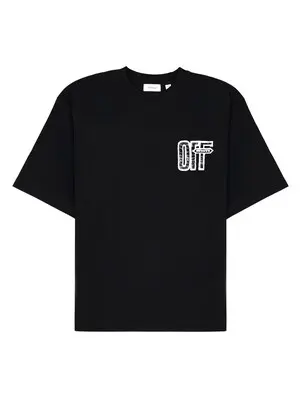 Off-White T-shirt Con Logo - Black