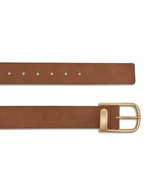 REISS Iyla Half Keeper Suede Belt