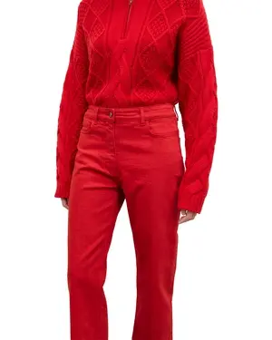Gerard Darel Cotton Stretch High Rise Straight Jeans