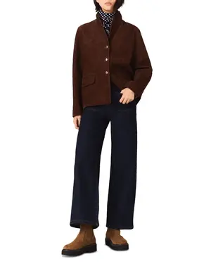 Maje Prairabrut High Rise Wide Leg Jeans