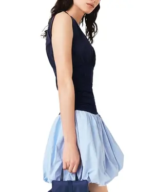 Maje Jersey And Cotton Mix Dress