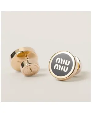Miu Miu Enameled Metal Earrings