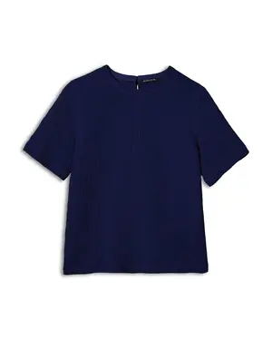 Eileen Fisher Cotton Stretch Round Neck Top