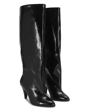 Kurt Geiger Lambeth Leather Slouchy Knee High Boots