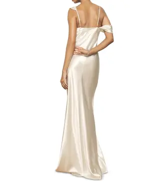REFORMATION Ronda Draped Silk Gown