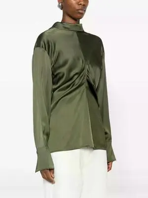 TOTEME Gathered Zipped Shirt