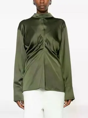 TOTEME Gathered Zipped Shirt