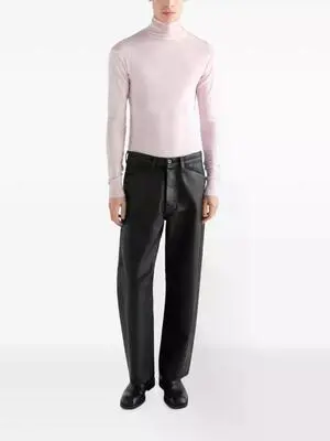 LEMAIRE Stand-collar Top In Wool And Silk Jersey