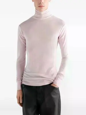 LEMAIRE Stand-collar Top In Wool And Silk Jersey