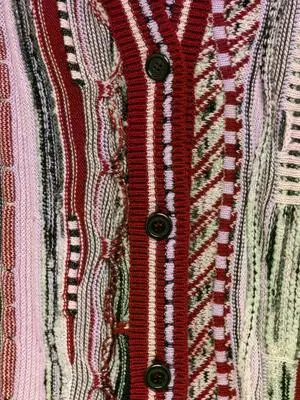 LANEUS Jacquard-knit Oversized Cardigan
