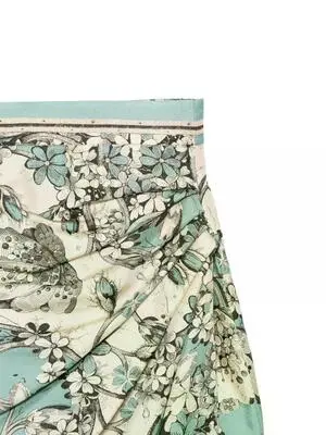 Antonio Marras Floral-print Draped Midi Skirt - Neutrals
