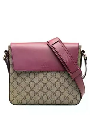 Gucci 2000-2015 Gg Supreme Flap Messenger Bag Crossbody Bag