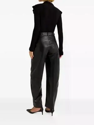 MARIE OLIVER Harlow Faux-leather Trousers