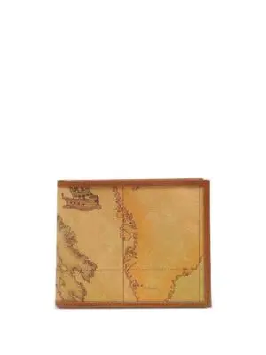 ALVIERO MARTINI 1° CLASSE World Map-print Bifold Wallet - Neutrals