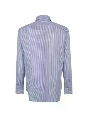 Etro Striped Embroidered-logo Shirt - White