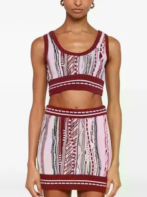 LANEUS Jacquard Slim-fit Top