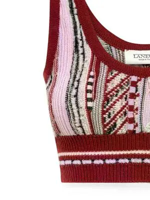 LANEUS Jacquard Slim-fit Top