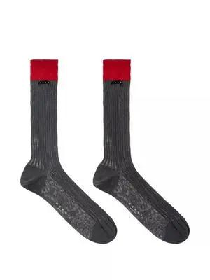 Marni Cotton Socks With Contrast Cuffs