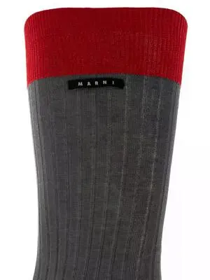 Marni Cotton Socks With Contrast Cuffs