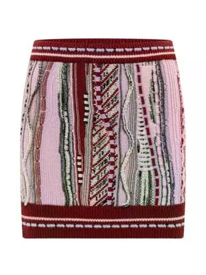 LANEUS Jacquard Slim-fit Mini Skirt
