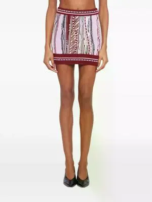 LANEUS Jacquard Slim-fit Mini Skirt