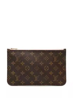LOUIS VUITTON 2016 Monogram Neverfull Mm Pouch - Brown