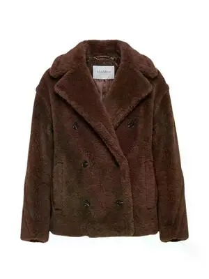 Max Mara Alcuno Double-breasted Faux-fur Jacket