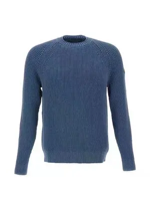 RRD Cotton 7 Techno Wash Ribbed-knit Sweater - Blue