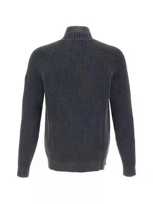 RRD Cotton 7 Techno Wash Half-zip Rib-knit Sweater