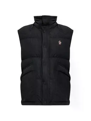 Moncler Evans Quilted Corduroy-collar Gilet - Black