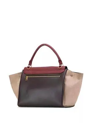 Celine 2015 Medium Tricolor Leather Trapeze Satchel