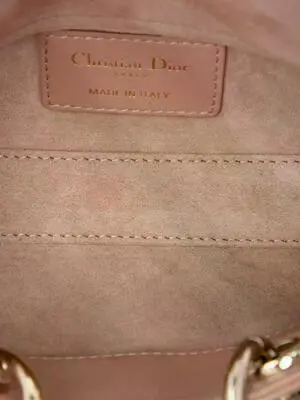 Dior 2022 Micro Lambskin Cannage Lady D Joy Satchel