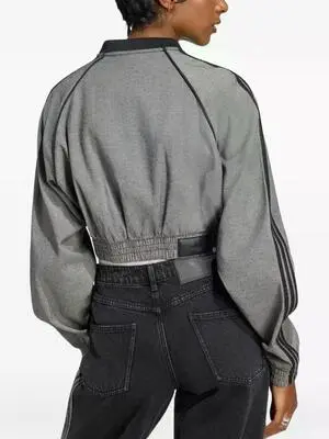 Adidas Sst Cropped Denim Jacket - Grey