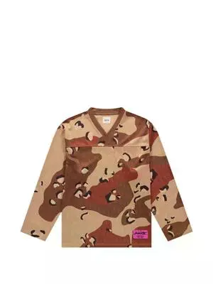 ARTE ANTWERP Aero Camouflage-print Mesh T-shirt - Neutrals