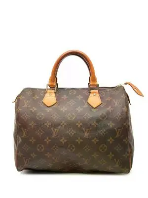 LOUIS VUITTON 2001 Monogram Speedy 30 Boston Bag - Brown