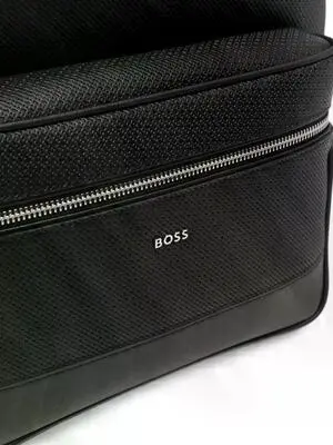 BOSS Northon Textured-finish Logo-plaque Backpack