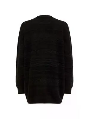 LANEUS Jacquard-knit V-neck Cardigan
