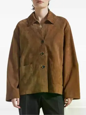Seventy Suede-finish Button-up Jacket